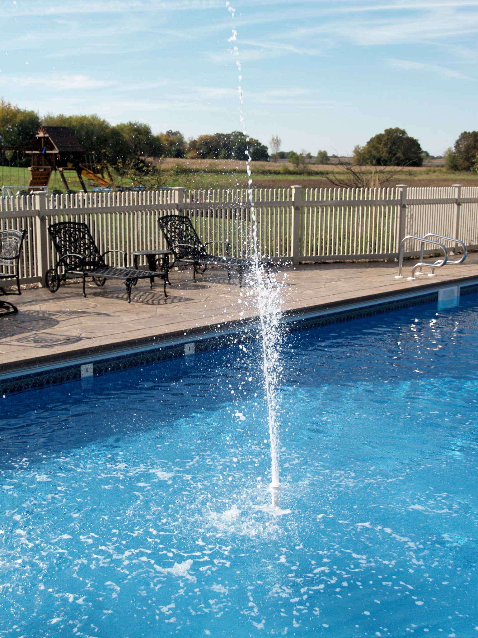 This fun water fountain adds beauty and aeration. (55) - Arvidson Pools ...