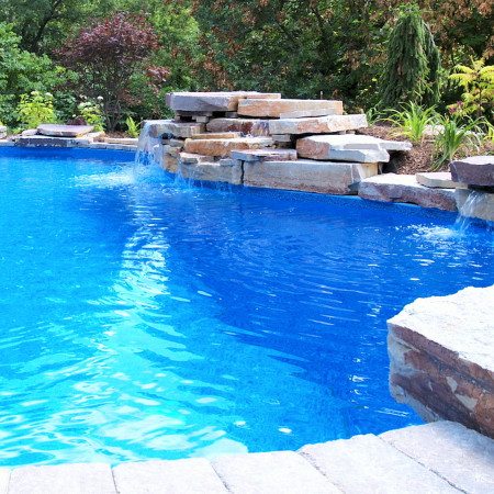 Check out this beach entry and rockscape slide and water fall! (38 ...